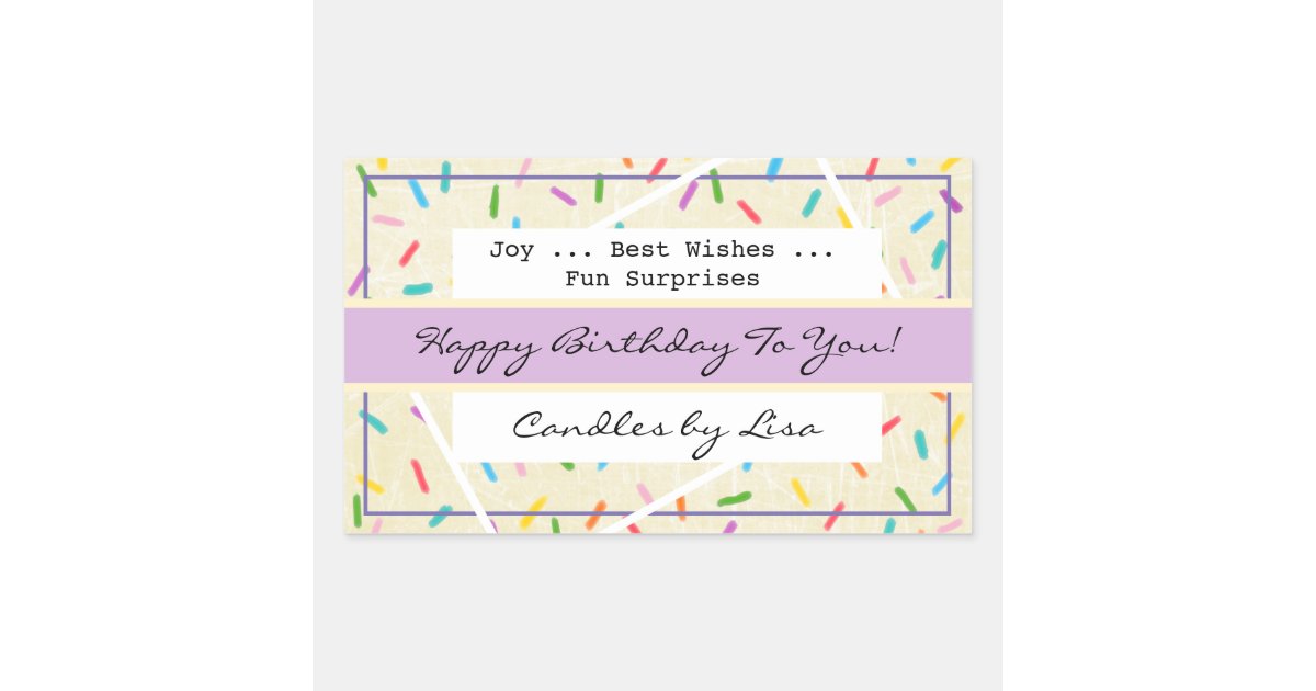 Happy Birthday Candle Making Labels | Zazzle