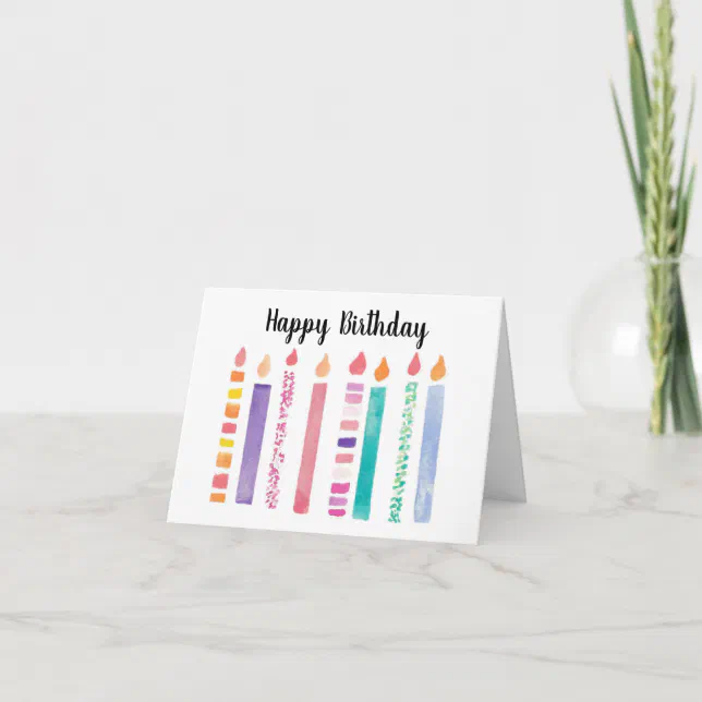 Happy Birthday Candles Card | Zazzle