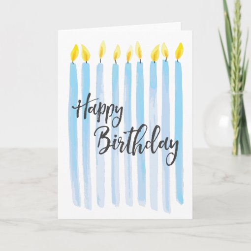 Happy Birthday Candles - Personalize Card | Zazzle