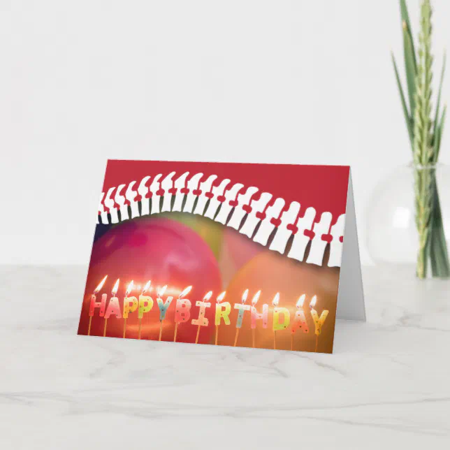 Happy Birthday Candles Spine Chiropractic Birthday Card | Zazzle