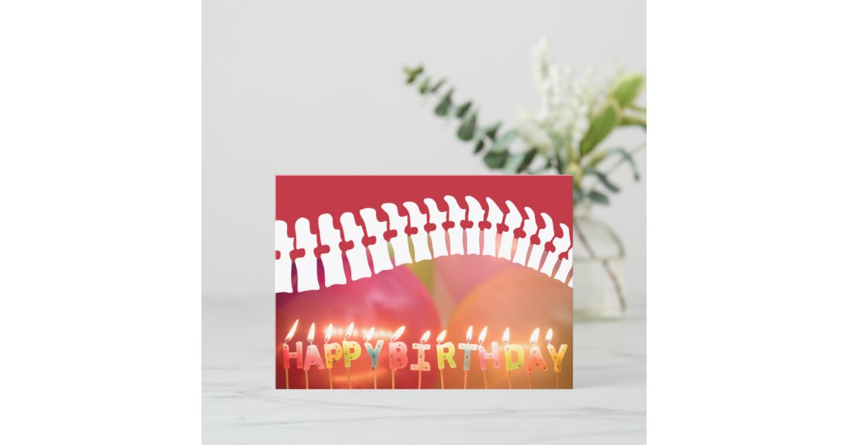 Happy Birthday Candles Spine Chiropractic Birthday Card | Zazzle