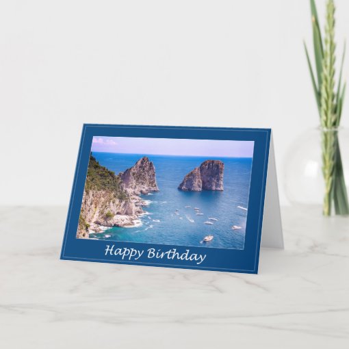 Happy Birthday Capri Famous Rocks Cards | Zazzle