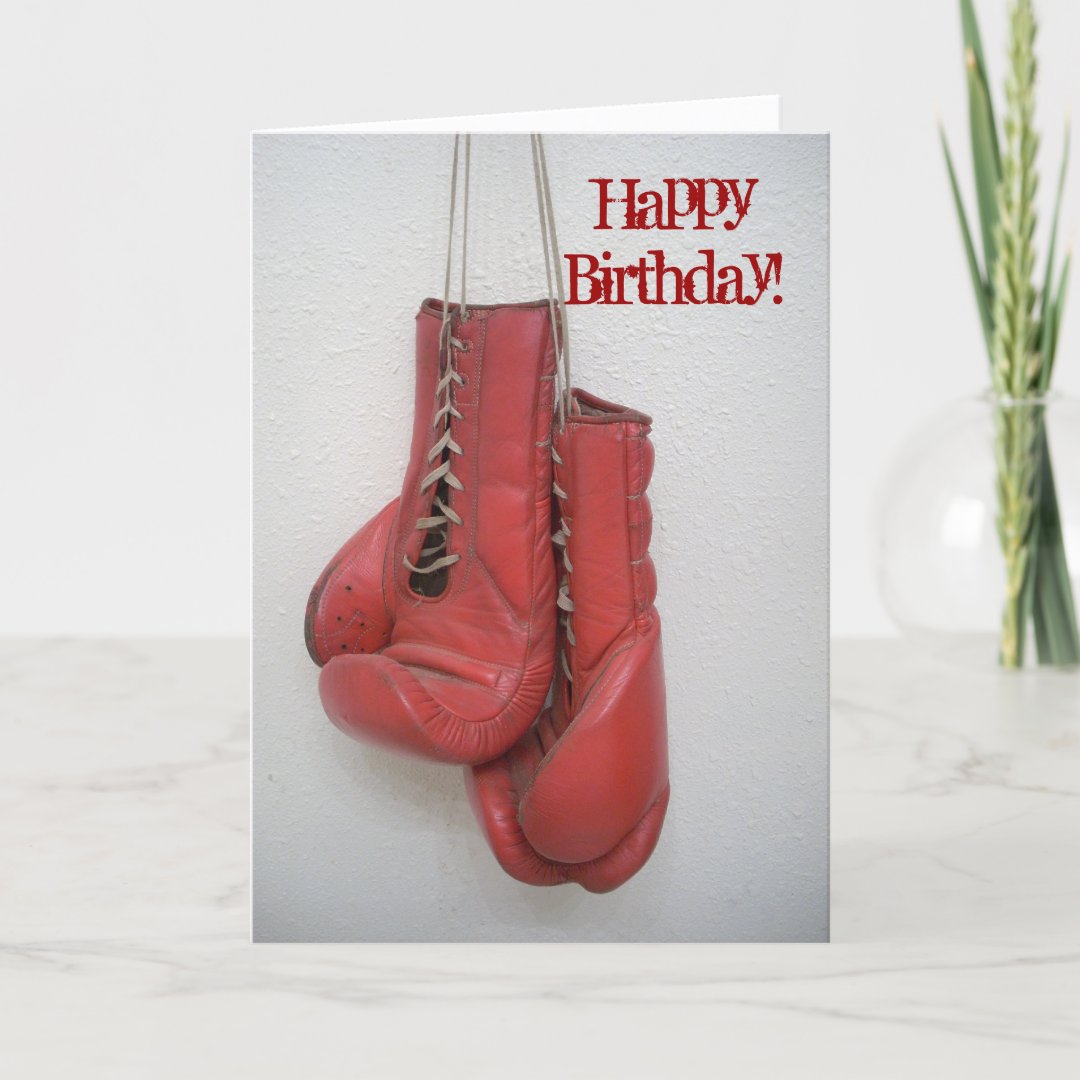 Happy Birthday Card Boxing Gloves | Zazzle