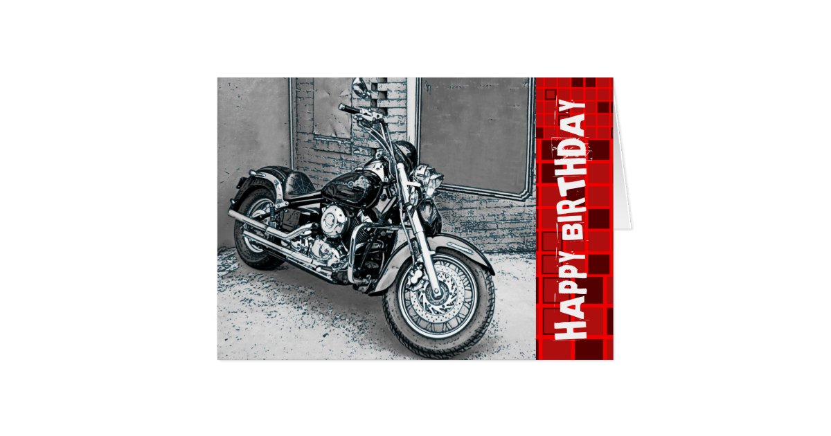 Happy Birthday Card Chopper Red | Zazzle.com