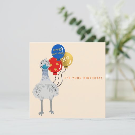 Happy birthday card - EMU | Zazzle