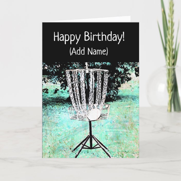 Happy Birthday Card for a Disc Golfer | Zazzle.com