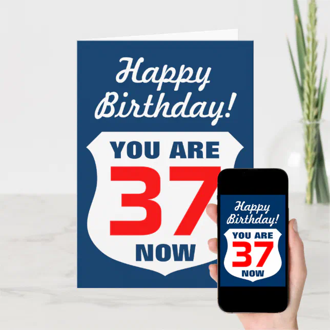 Happy Birthday card for boys and men by age / year | Zazzle