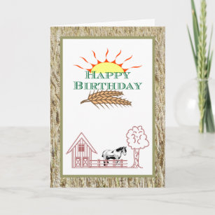 Farmer Birthday Cards | Zazzle