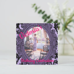 Happy Birthday Card Invitation Victoria | Zazzle