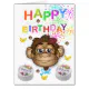 Happy Birthday Card, Large Birthday Card Monkey | Zazzle