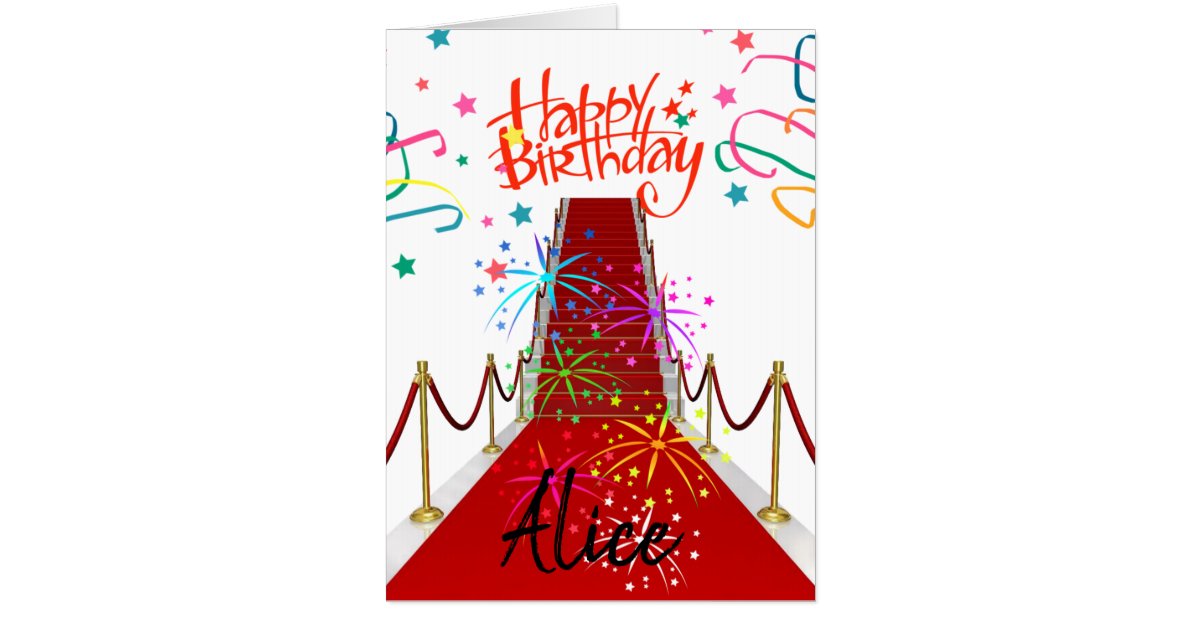 Happy Birthday Card, Large Birthday Red Carpet Card | Zazzle