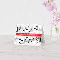 Happy Birthday Card Music Note Score White | Zazzle