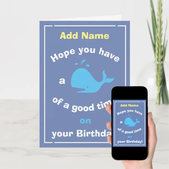 Happy Birthday Card - Personalise Front & Inside | Zazzle