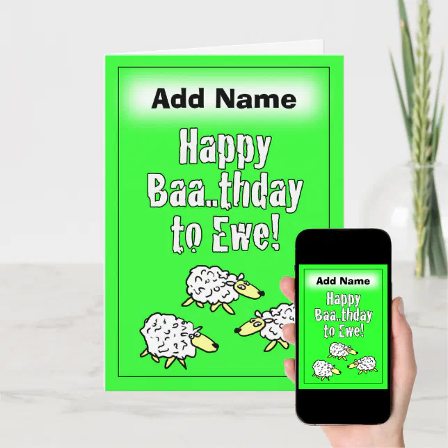 Happy Birthday Card - Personalise Front & Inside | Zazzle