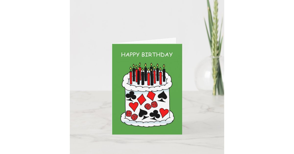 Happy Birthday Card Player Gambler | Zazzle