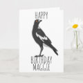 Happy Birthday card with Australian magpie | Zazzle