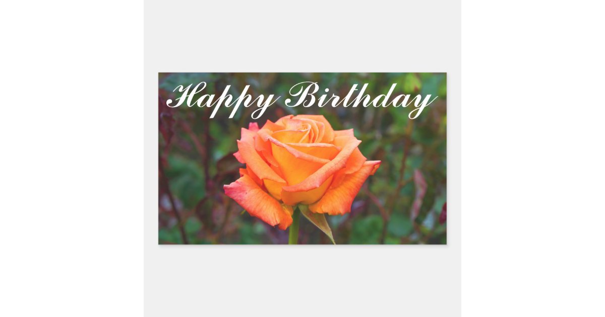 Happy Birthday Caribbean Rose #2 Stickers | Zazzle