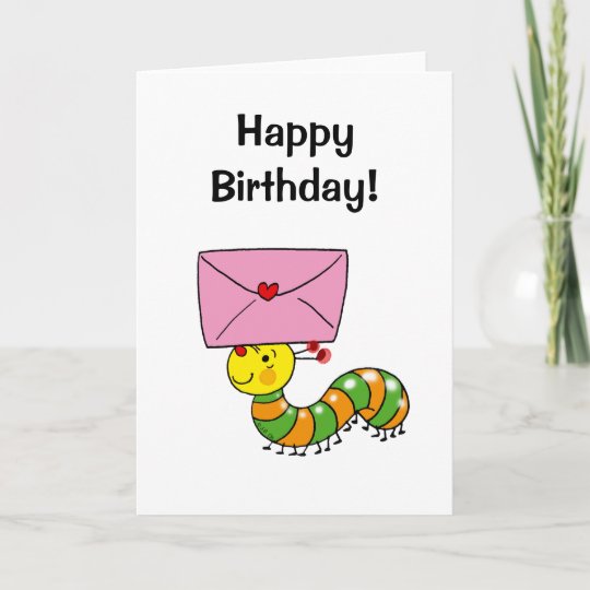 Happy birthday (caterpillar) card | Zazzle.com