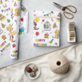 Happy Birthday Cats wrapping paper by Nicole Janes | Zazzle