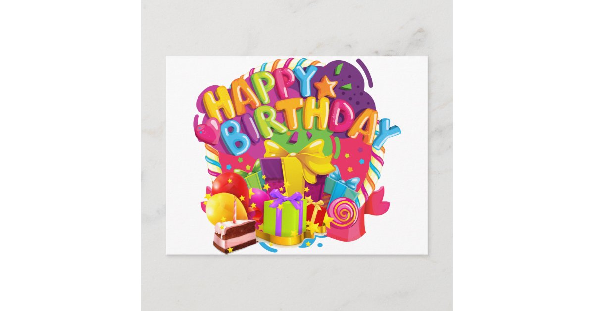Happy Birthday Celebration Postcard | Zazzle