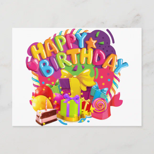 Happy Birthday Celebration Postcard | Zazzle
