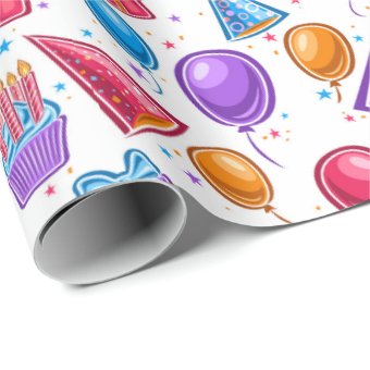 Happy Birthday Celebration Wrapping Paper | Zazzle