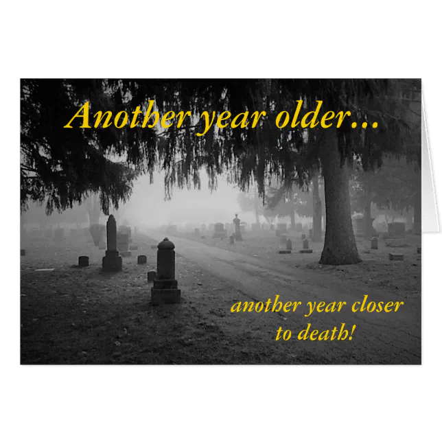 Happy Birthday Cemetery Card | Zazzle
