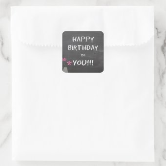 Happy Birthday Chalkboard Stickers | Zazzle