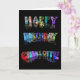 Happy Birthday Charlotte Card | Zazzle