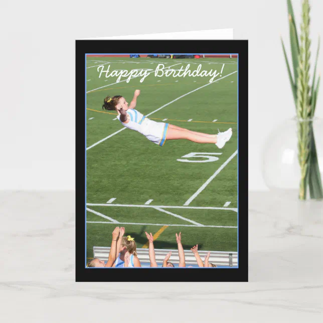 Happy Birthday Cheerleader greeting card | Zazzle