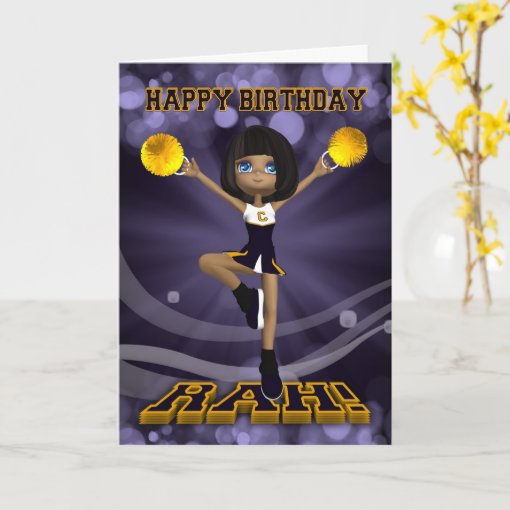 Happy Birthday Cheerleader Greeting Card | Zazzle