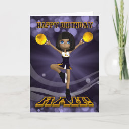 Happy Birthday Cheerleader Greeting Card | Zazzle