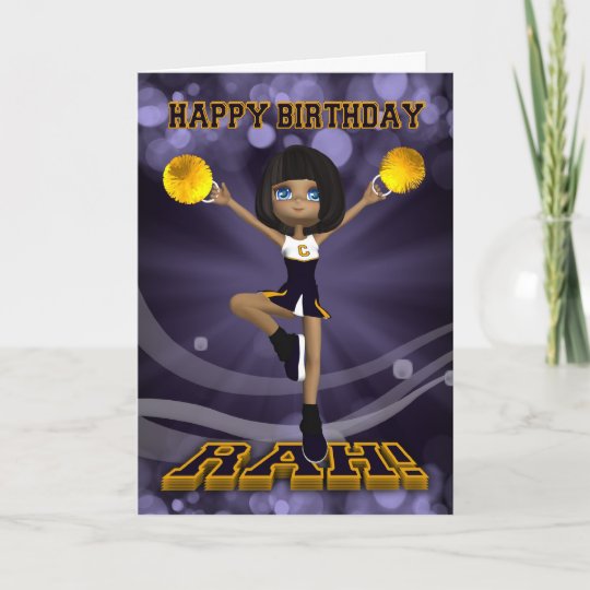 Happy Birthday Cheerleader Greeting Card | Zazzle.com