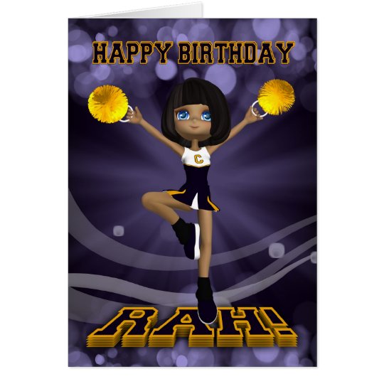 Happy Birthday Cheerleader Greeting Card | Zazzle.com