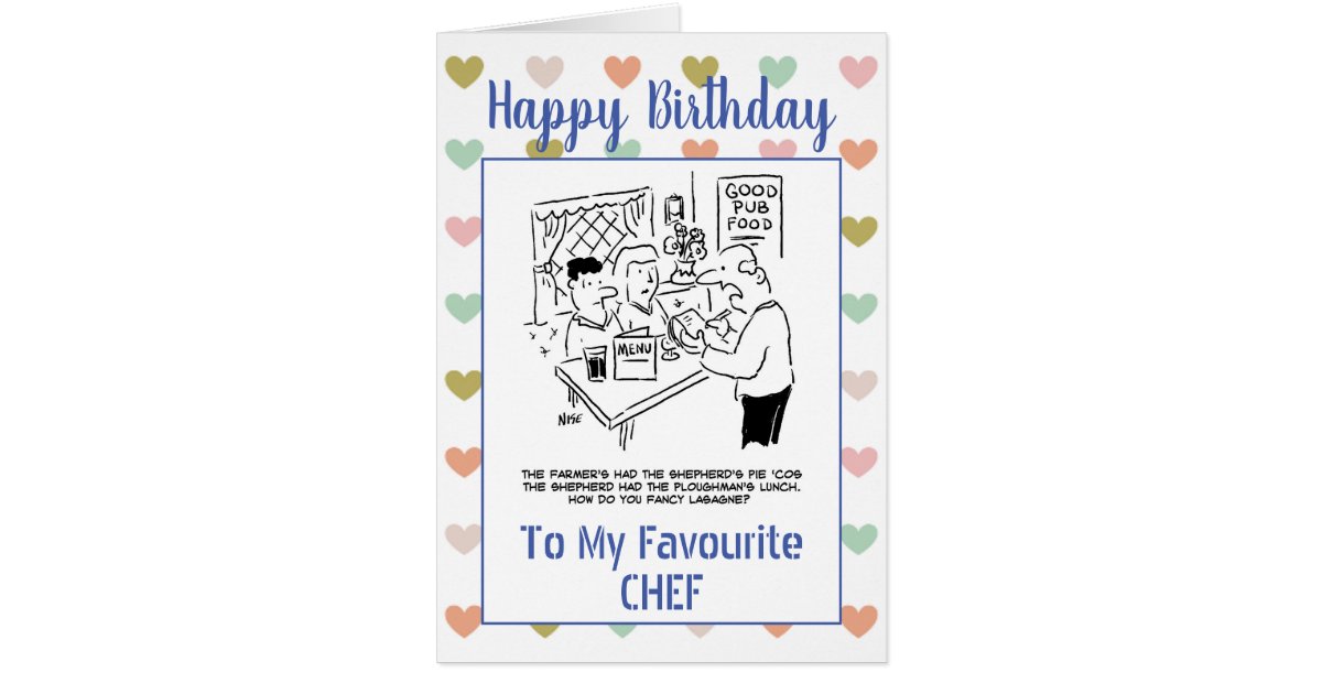 Happy Birthday Chef | Zazzle
