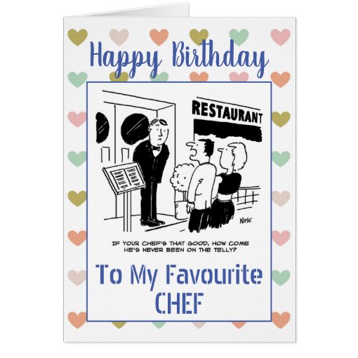 Happy Birthday Chef | Zazzle