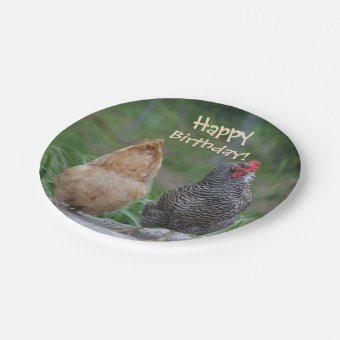 Happy Birthday Chicken Paper Plate | Zazzle