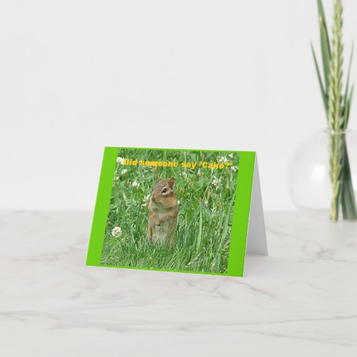 Happy Birthday Chipmunk Card | Zazzle