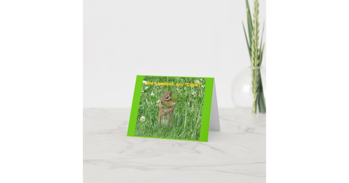 Happy Birthday Chipmunk Card | Zazzle