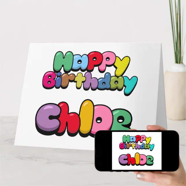 Happy Birthday Chloe Card | Zazzle