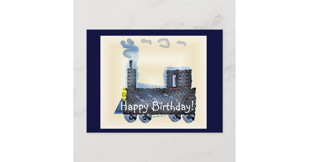 Happy Birthday Choo Choo Postcard | Zazzle