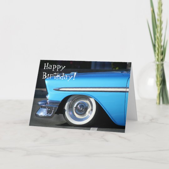 Happy Birthday Classic car greeting card | Zazzle.com