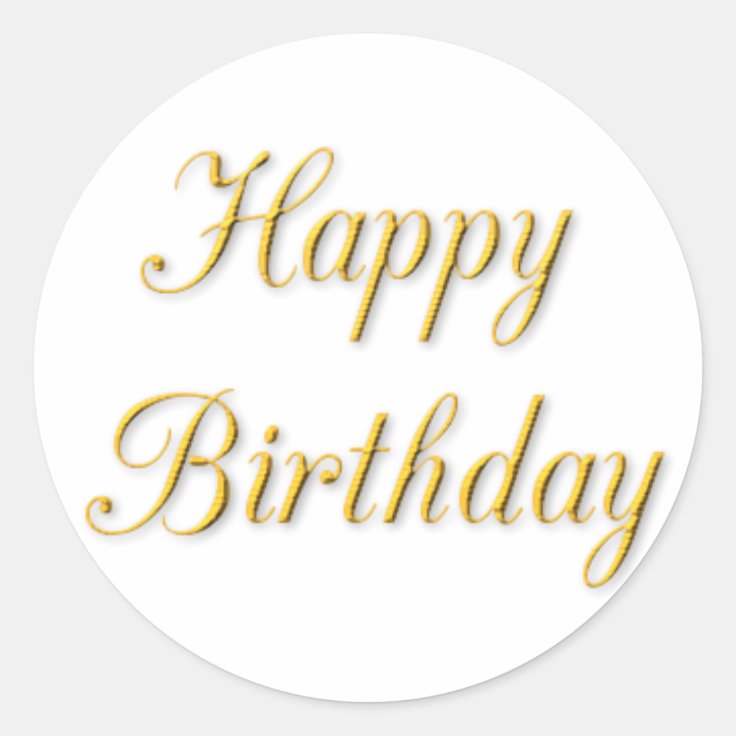 Happy Birthday Classic Round Sticker | Zazzle