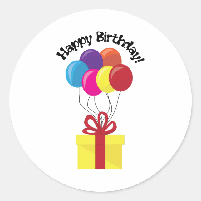 Happy Birthday! Classic Round Sticker | Zazzle