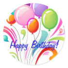 Happy Birthday Classic Round Sticker | Zazzle
