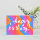HAPPY BIRTHDAY Colorful Cool & Fun Stripes CUSTOM Card | Zazzle