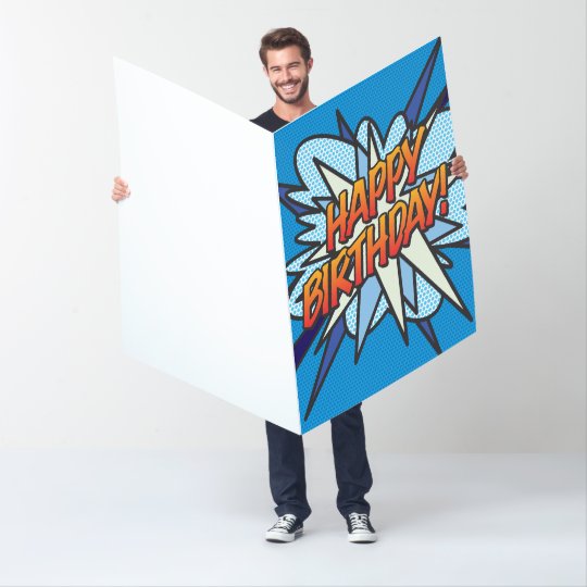 HAPPY BIRTHDAY Comic Book Pop Art Card | Zazzle.com
