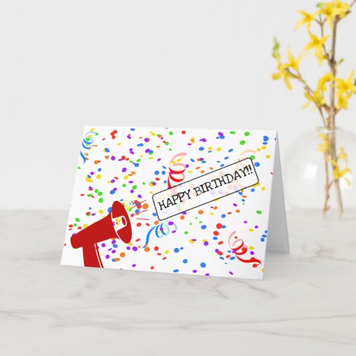 Happy Birthday Confetti Card | Zazzle