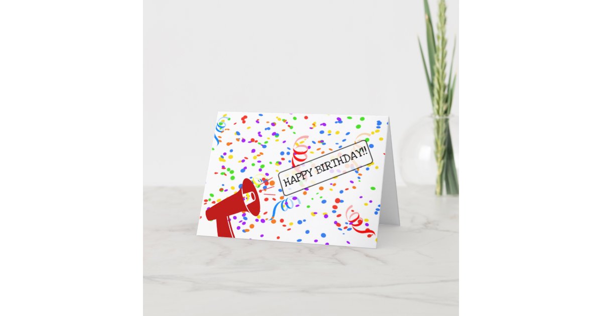 Happy Birthday Confetti Card | Zazzle