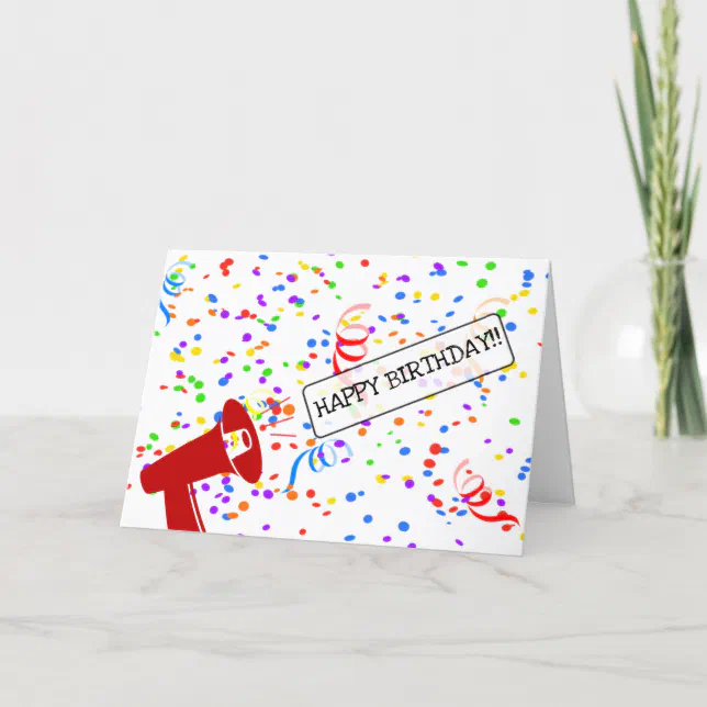 Happy Birthday Confetti Card | Zazzle